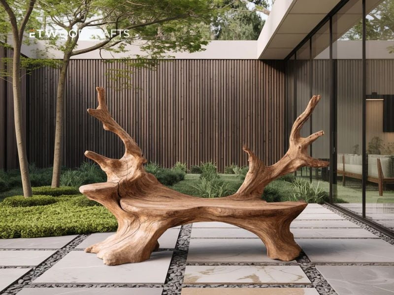 Curved Foyer Bench - The Perfect Blend of Elegance – ET Woodcrafts