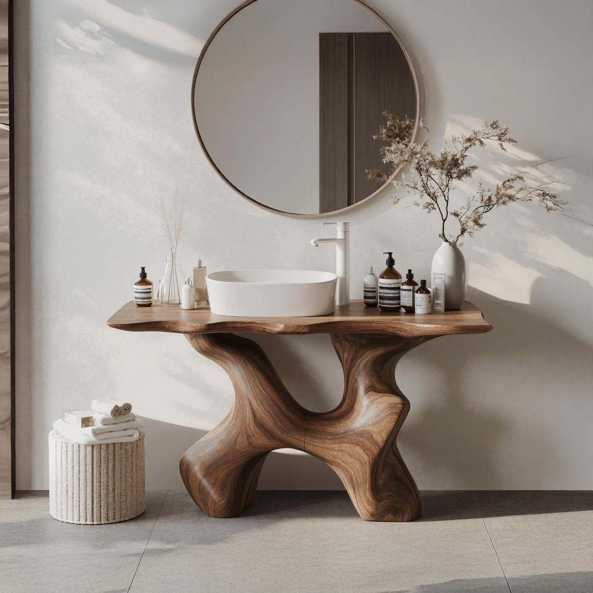 Tree Trunk Bathroom Vanities 2026 | Natural Wood | Shop Organic Style ...