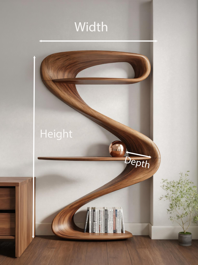 Modern Wave Bookshelf For Living Room Or Contemporary Interior – ET ...