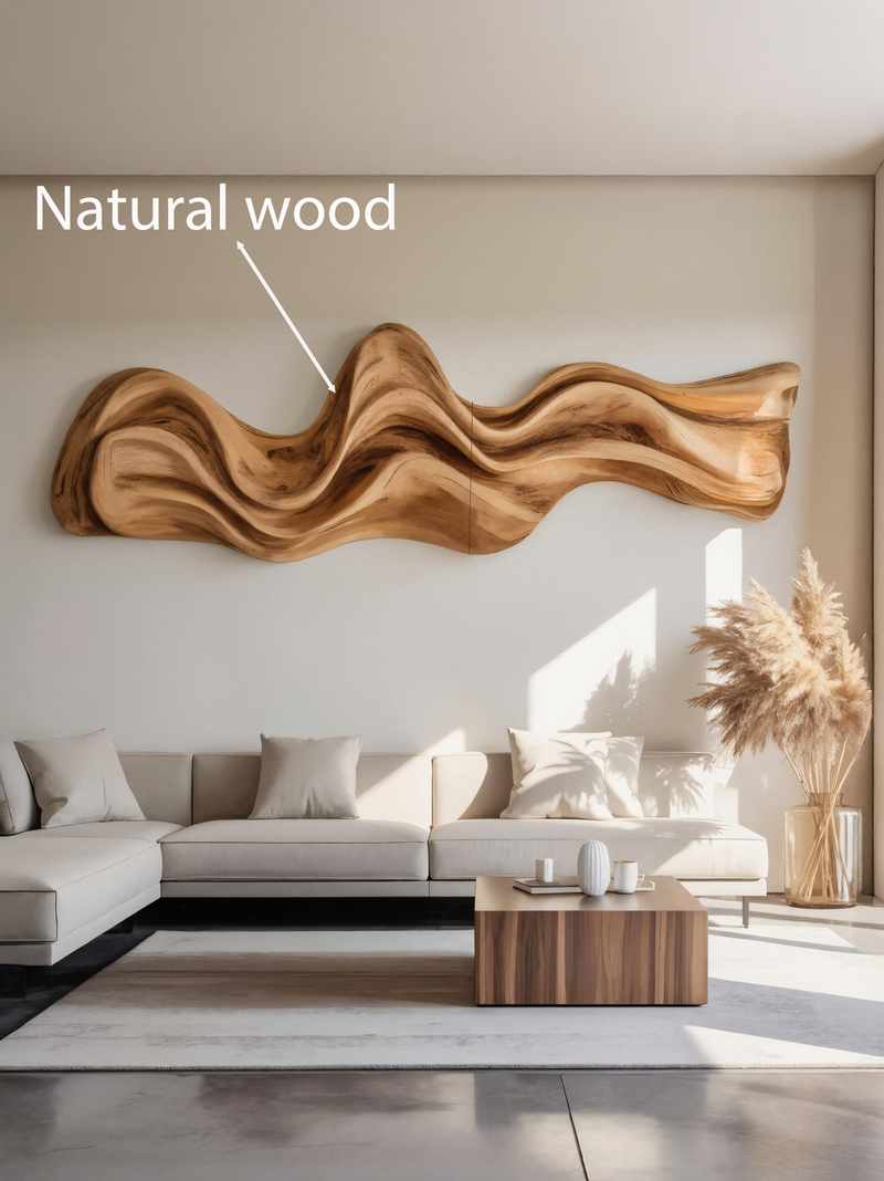 Large Wavy Wall Art Sculpture For Living Room – ET Woodcrafts