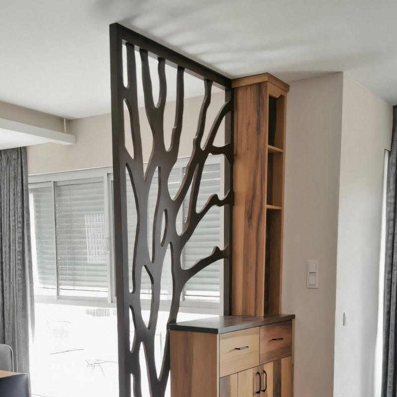 Modern Tree Pattern Divider Cabinet For Living Room – ET Woodcrafts