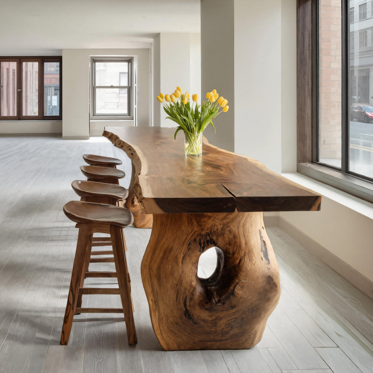 Modern Live Edge Dining Table For Dining Room – ET Woodcrafts