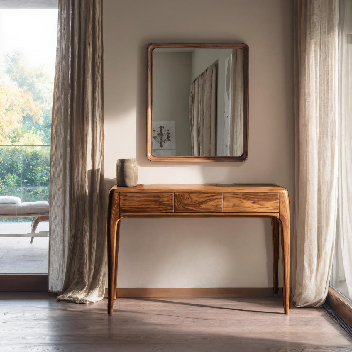 Minimalist Vanity Table With Drawers For Bedroom – ET Woodcrafts