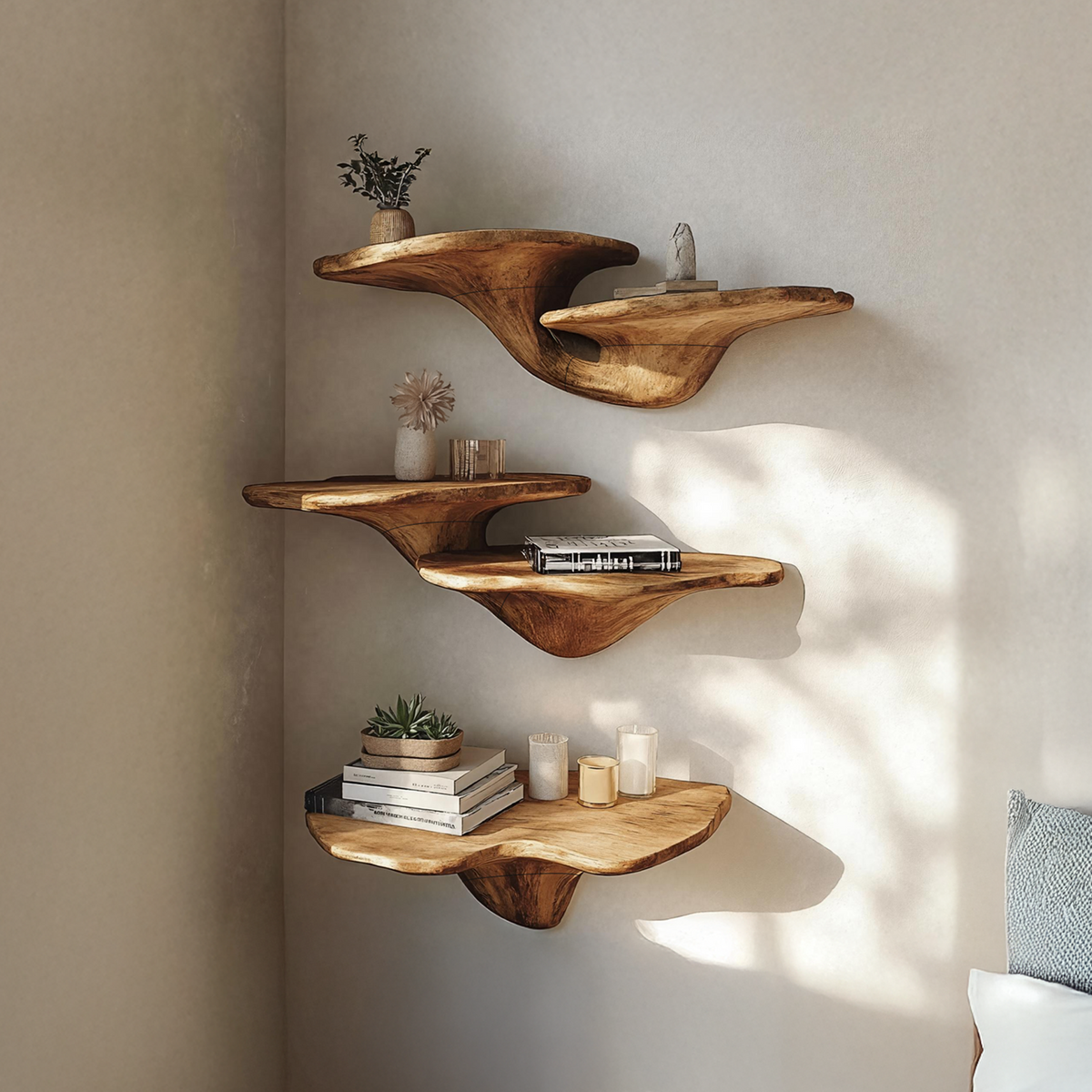 Modern Wooden Mushroom Shelf For Entryway Furniture And Wall Decor – ET ...