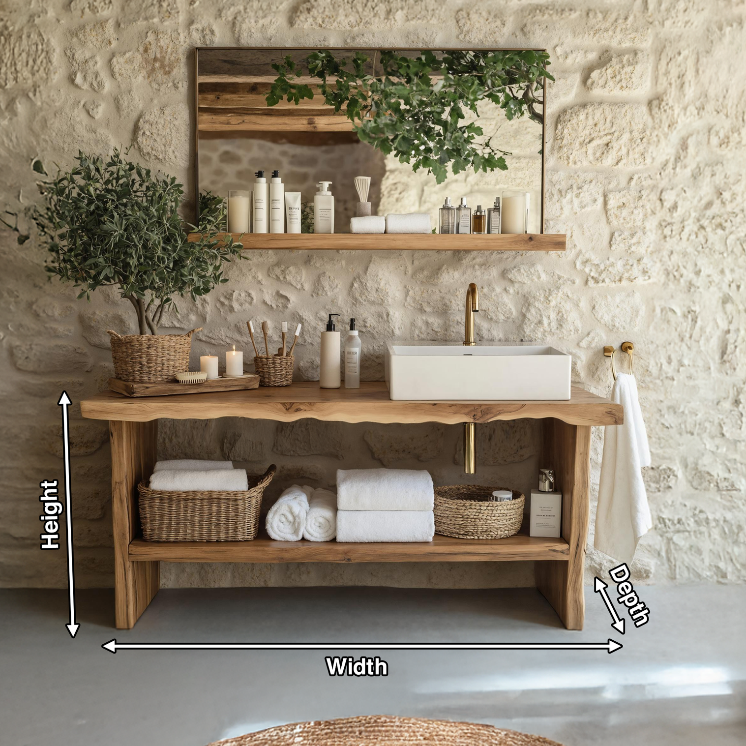 Rustic Live Edge Vanity For Natural Bathroom Vibes – ET Woodcrafts