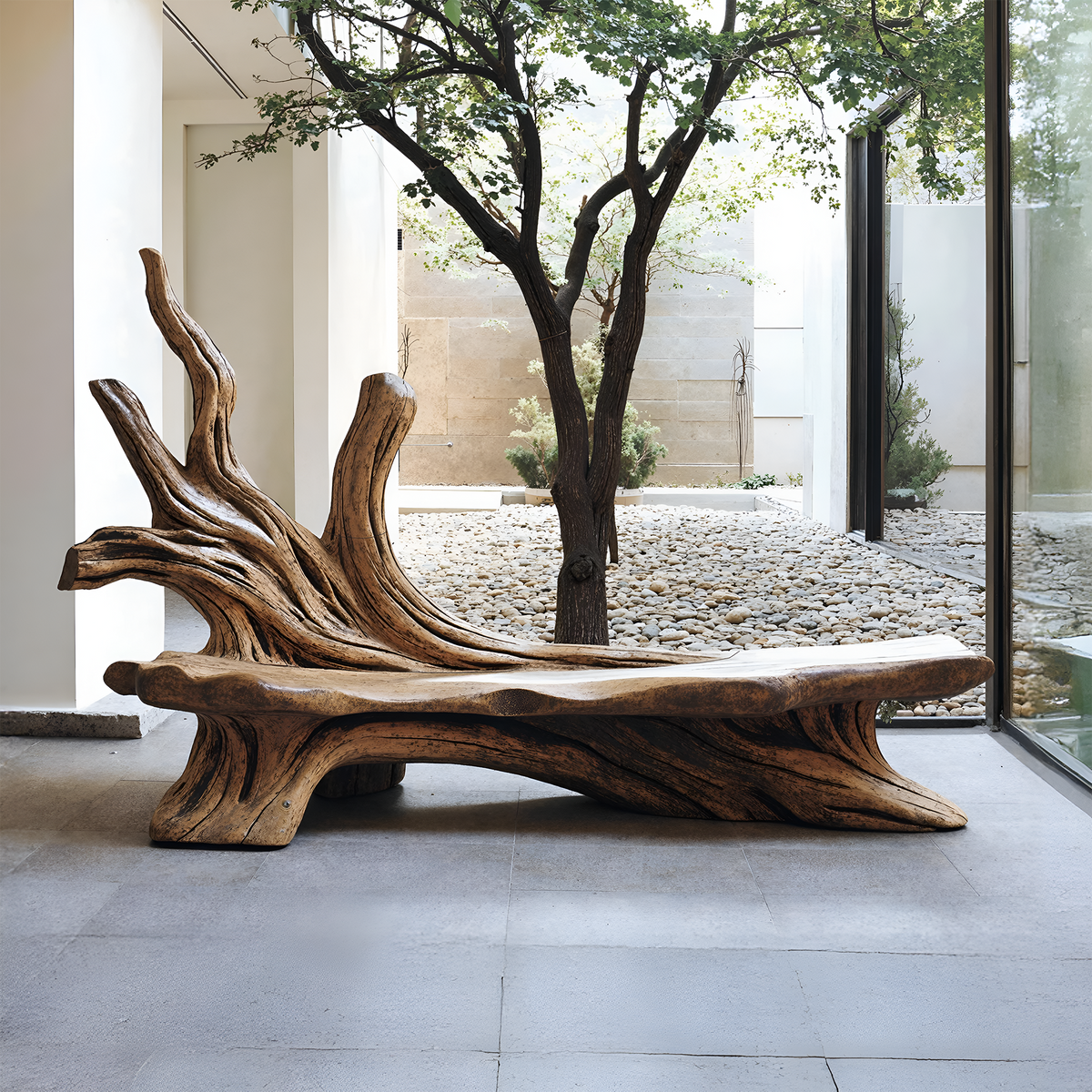 Farmhouse Branch Bench Outdoor Decor For Charming Backyards – ET Woodcrafts