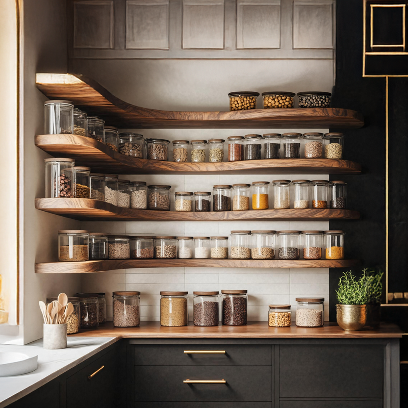 Rustic Style Kitchen Cabinet With Handmade Spice Storage – ET Woodcrafts