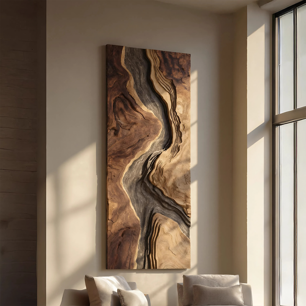 Handcrafted Wooden Wall Sculpture For Entryway Design – ET Woodcrafts