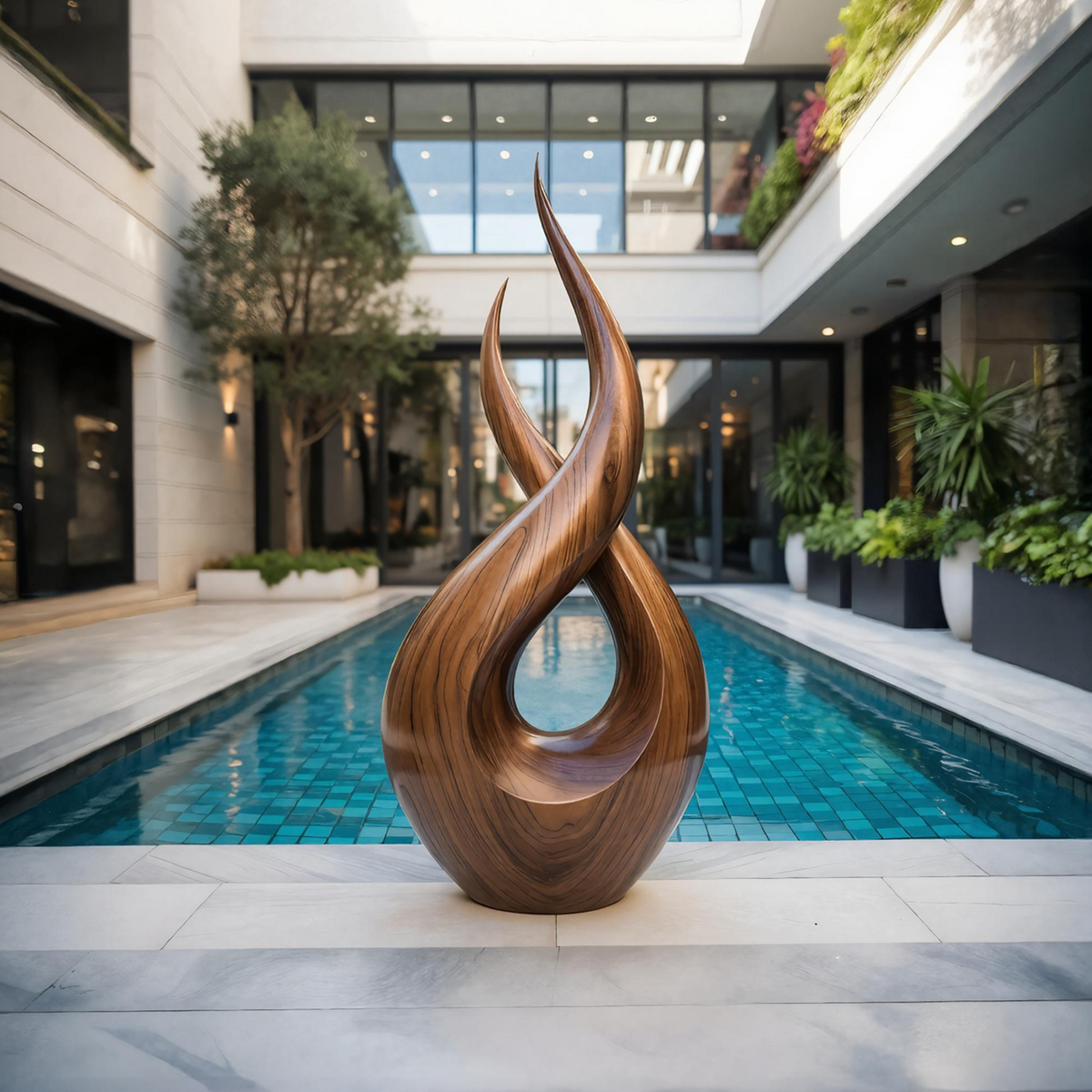 Modern Solid Wood Sculpture Entryway Design Accent Furniture – ET ...