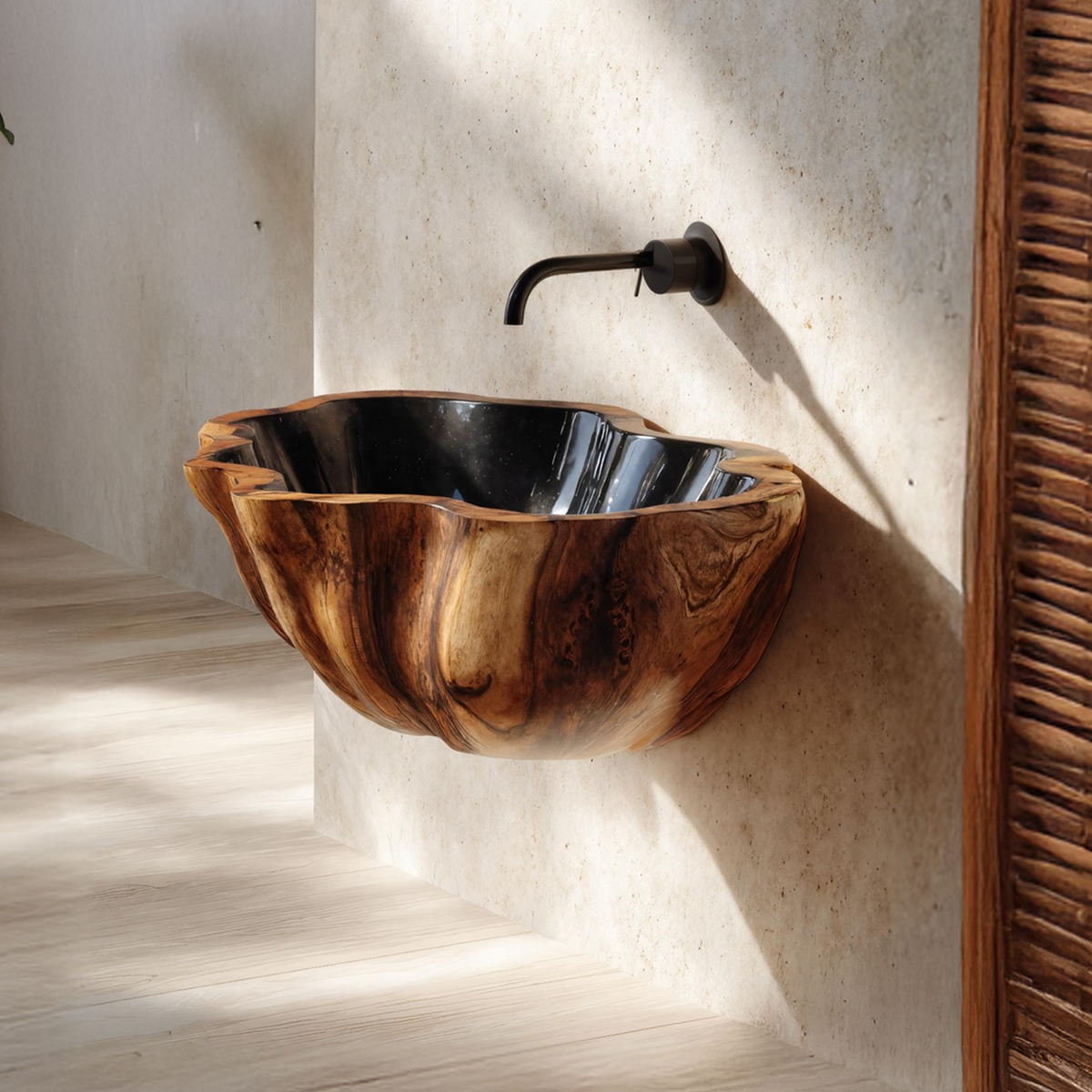 Mid Century Solid Wood Wash Basin For Custom Furniture Decor Design ...