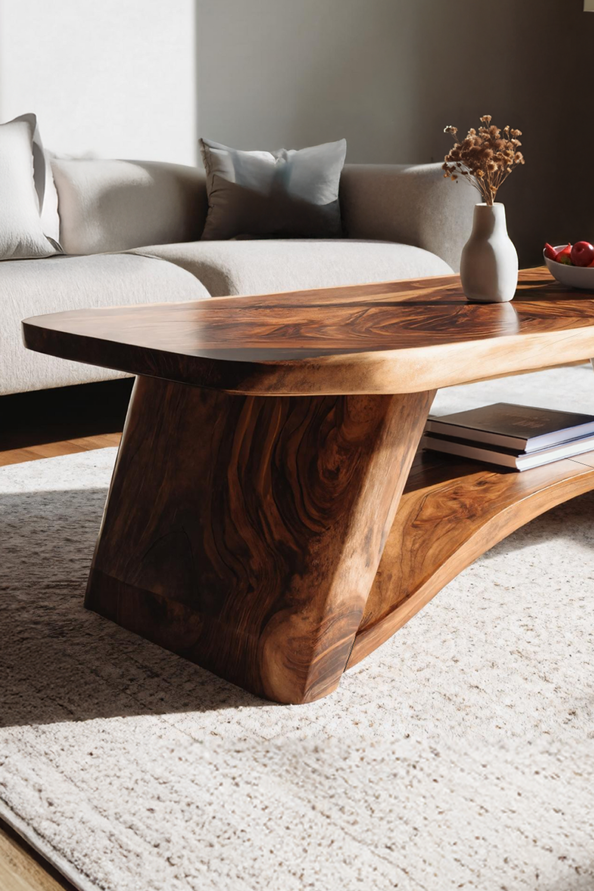 Mid Century Solid Wood Coffee Table For Living Room Furniture Decor ...