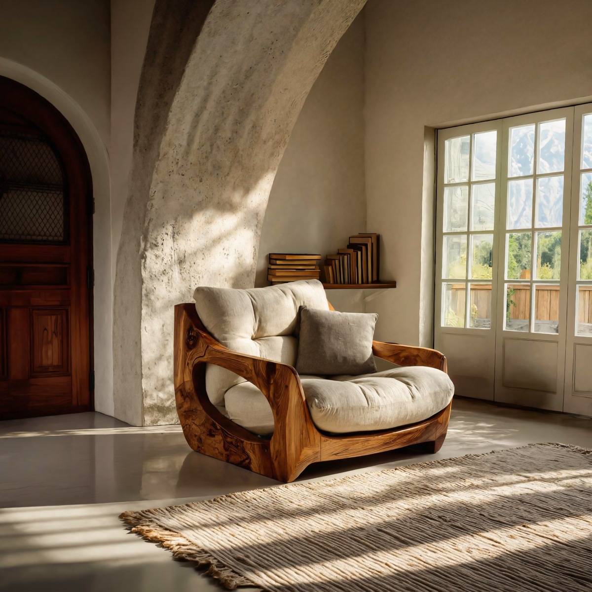 Modern Organic Lounge Seating With Carved Form For Living Room – ET ...