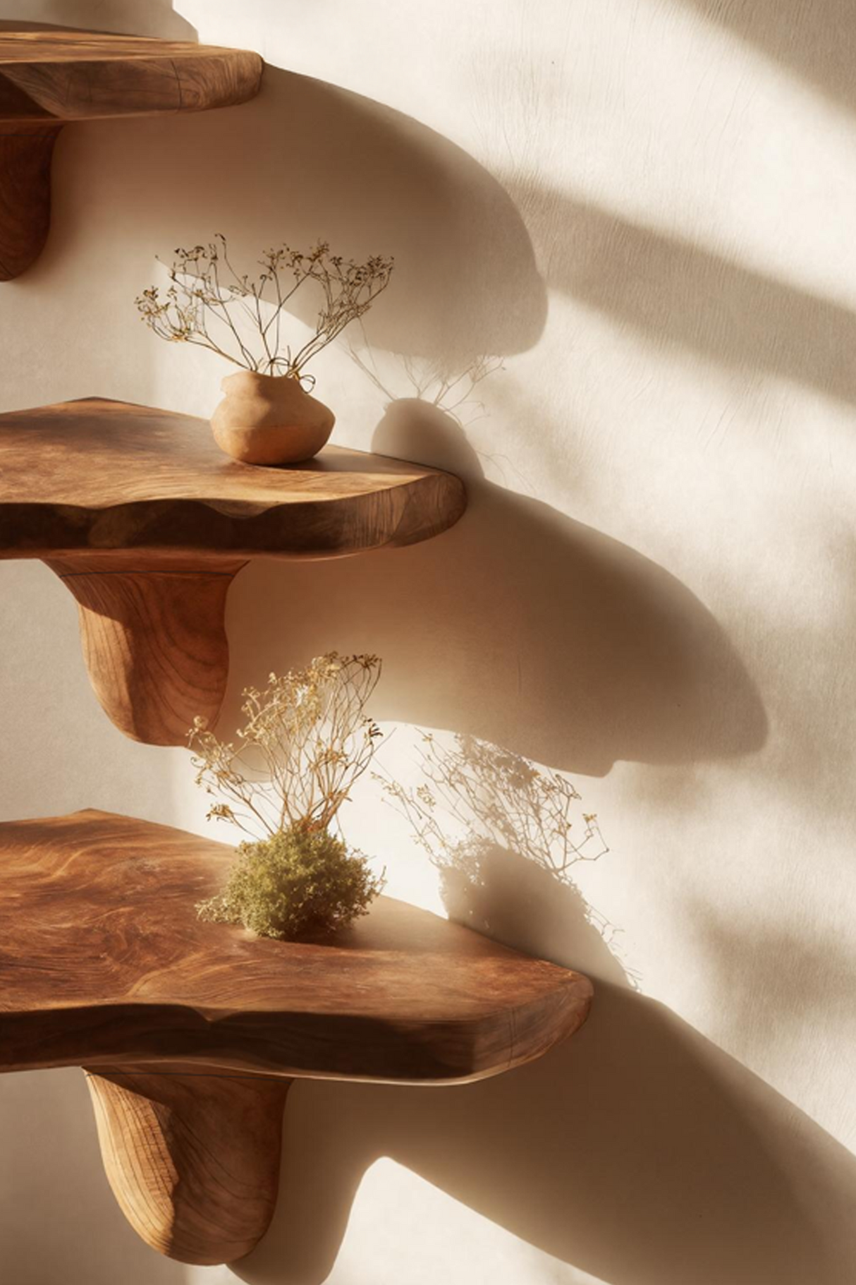 Farmhouse Wooden Mushroom Shelf For Cozy Bedroom And Entryway Design ...