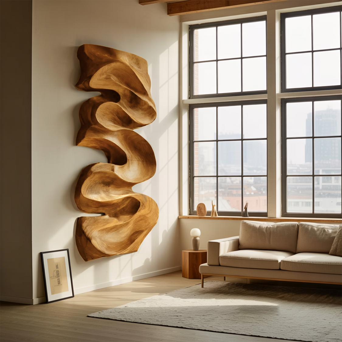 Modern Organic Wall Art Panel Decor For Living Room – ET Woodcrafts
