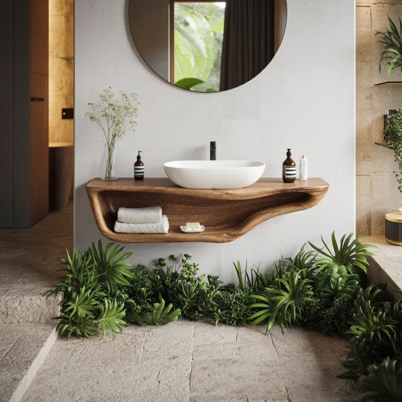 Handcrafted Live Edge Vanity For Custom Bathrooms – ET Woodcrafts
