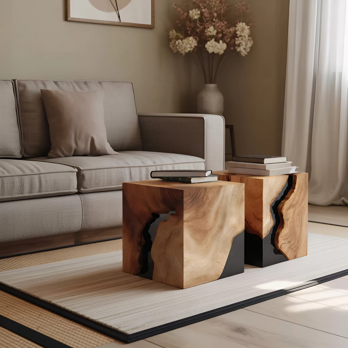 Modern Solid Wood Square Coffee Table For Home Style – ET Woodcrafts
