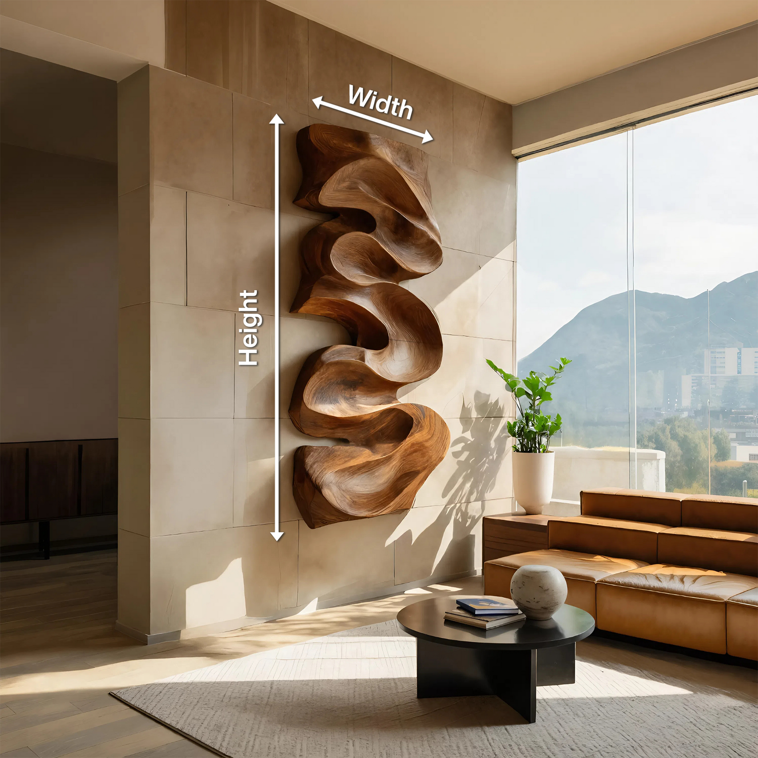 Modern Organic Wall Art Panel Decor For Living Room – ET Woodcrafts