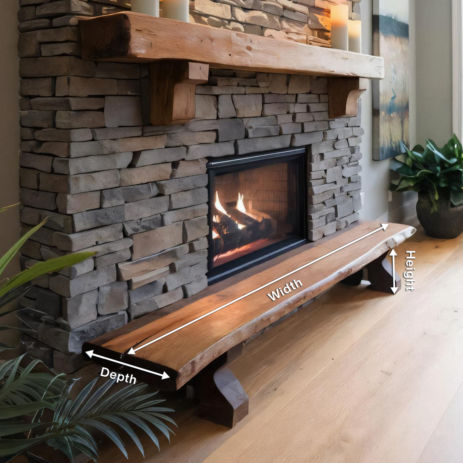 Rustic Live Edge Wood Bench For Entryway Seating – ET Woodcrafts