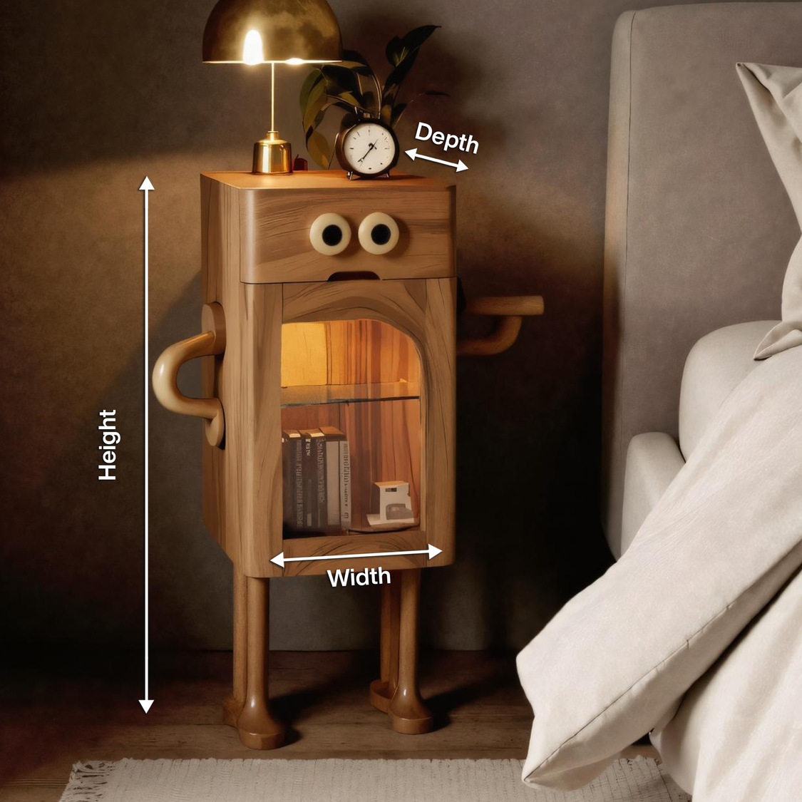 Whimsical Robot Nightstand For Kids Bedroom Or Playroom – ET Woodcrafts