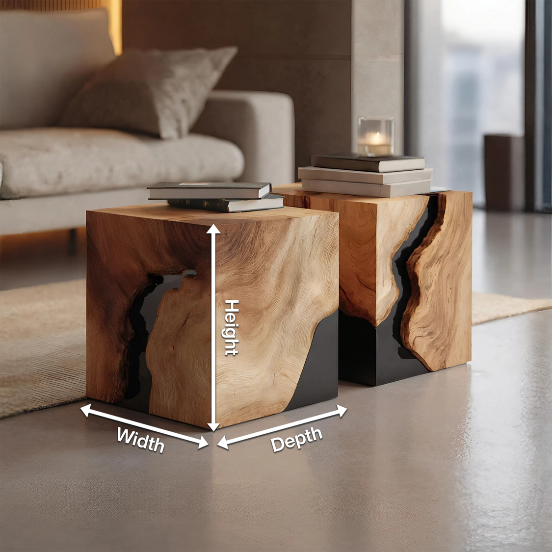 Modern Solid Wood Square Coffee Table For Home Style – ET Woodcrafts