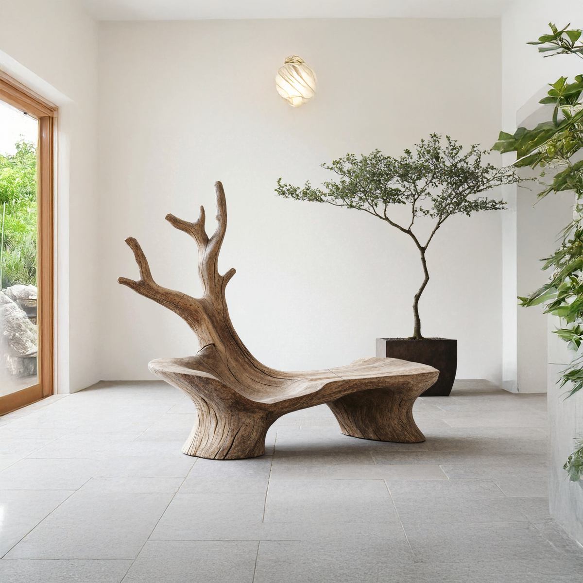 Mid Century Branch Bench Outdoor Seating For Timeless Patio Comfort ...