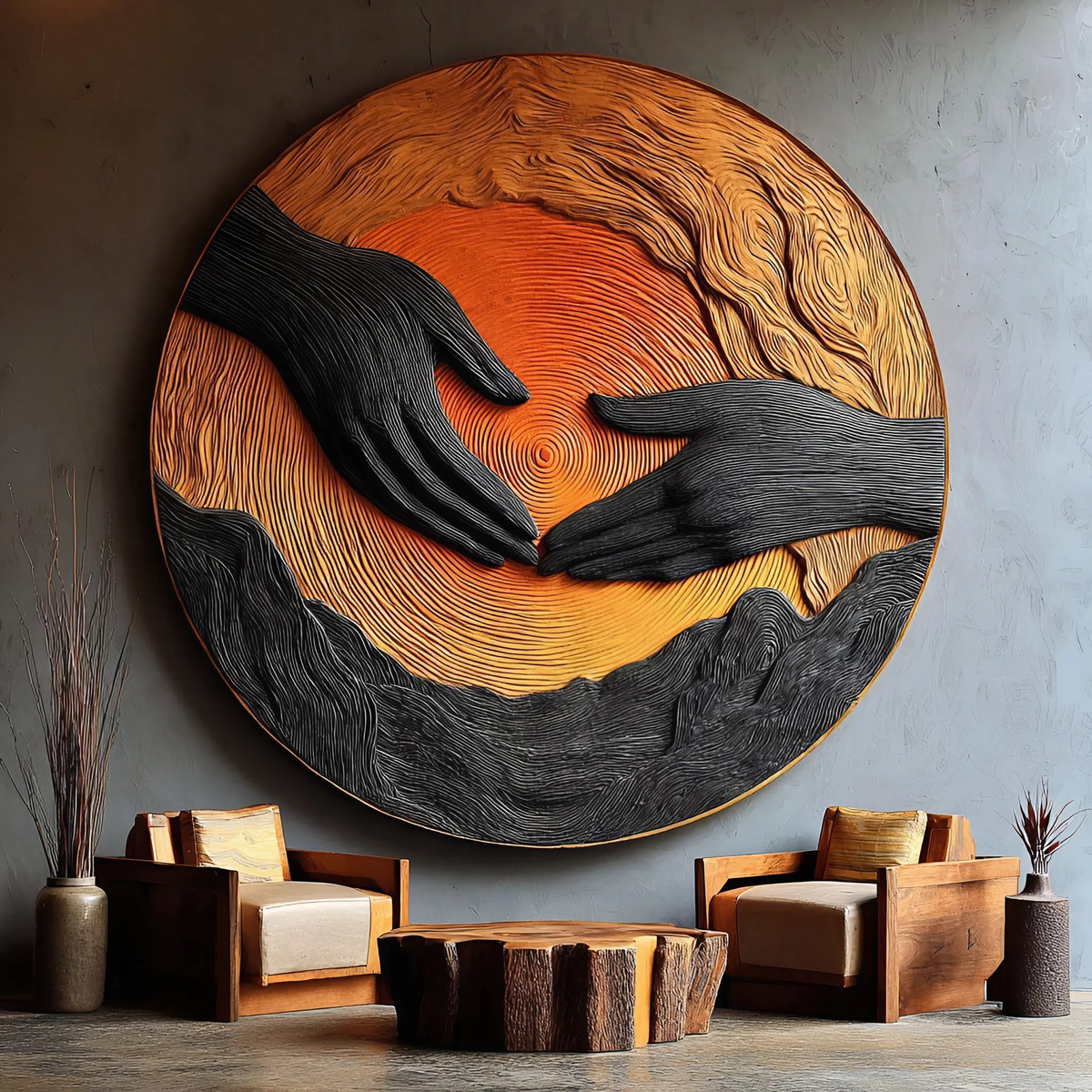 Modern Wooden Wall Art Sculpture For Entryway And Hallway Design – ET ...