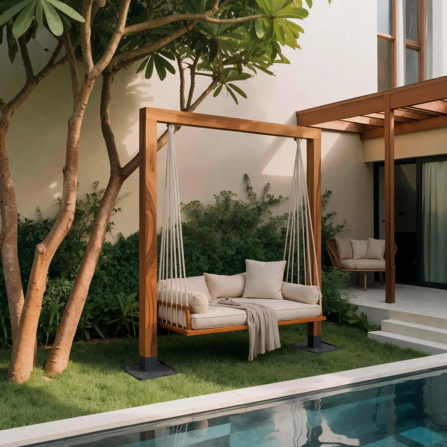 Modern Outdoor Daybed Swing For Poolside Or Garden – ET Woodcrafts