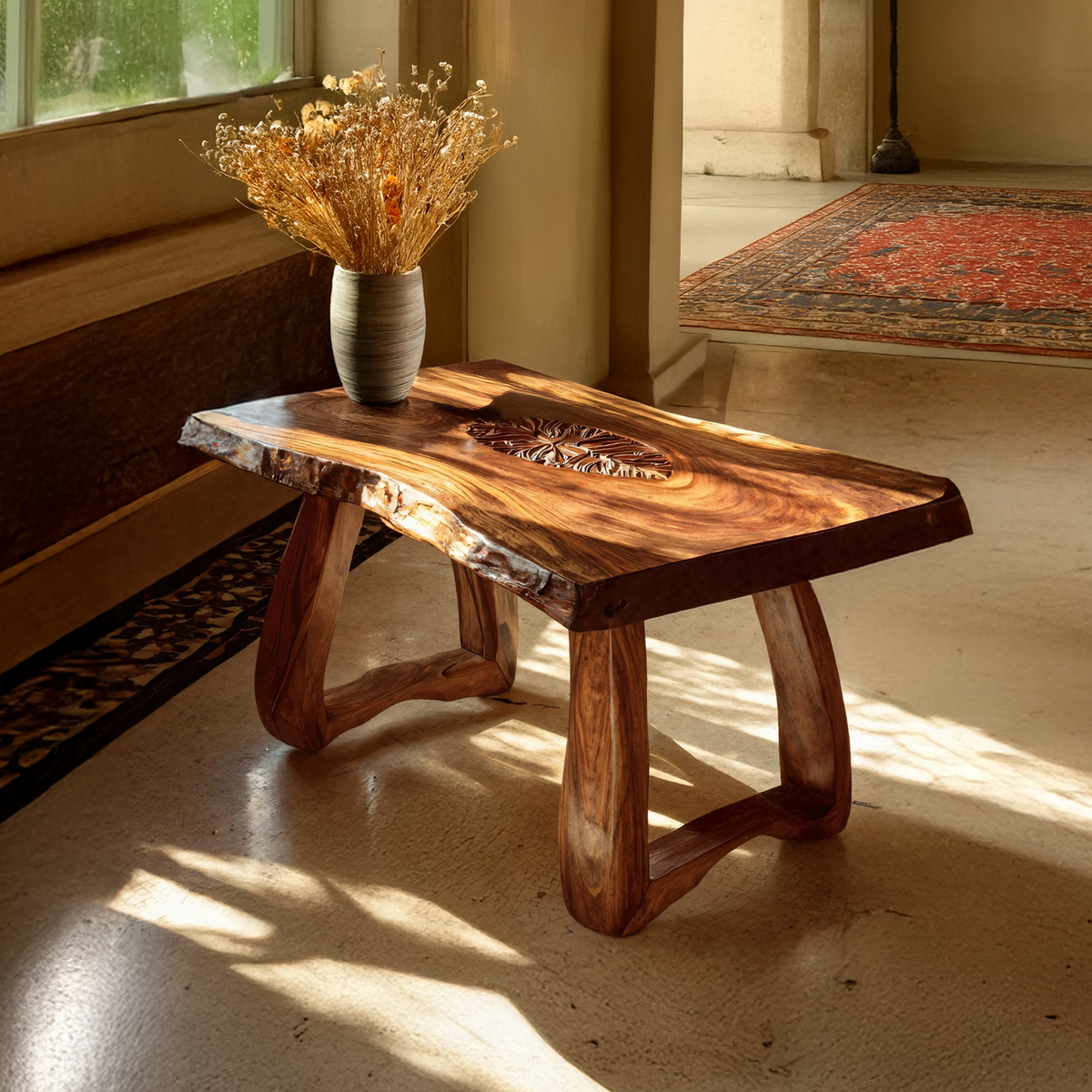 Farmhouse Handcrafted Live Edge Coffee Table For Furniture Decor – ET ...