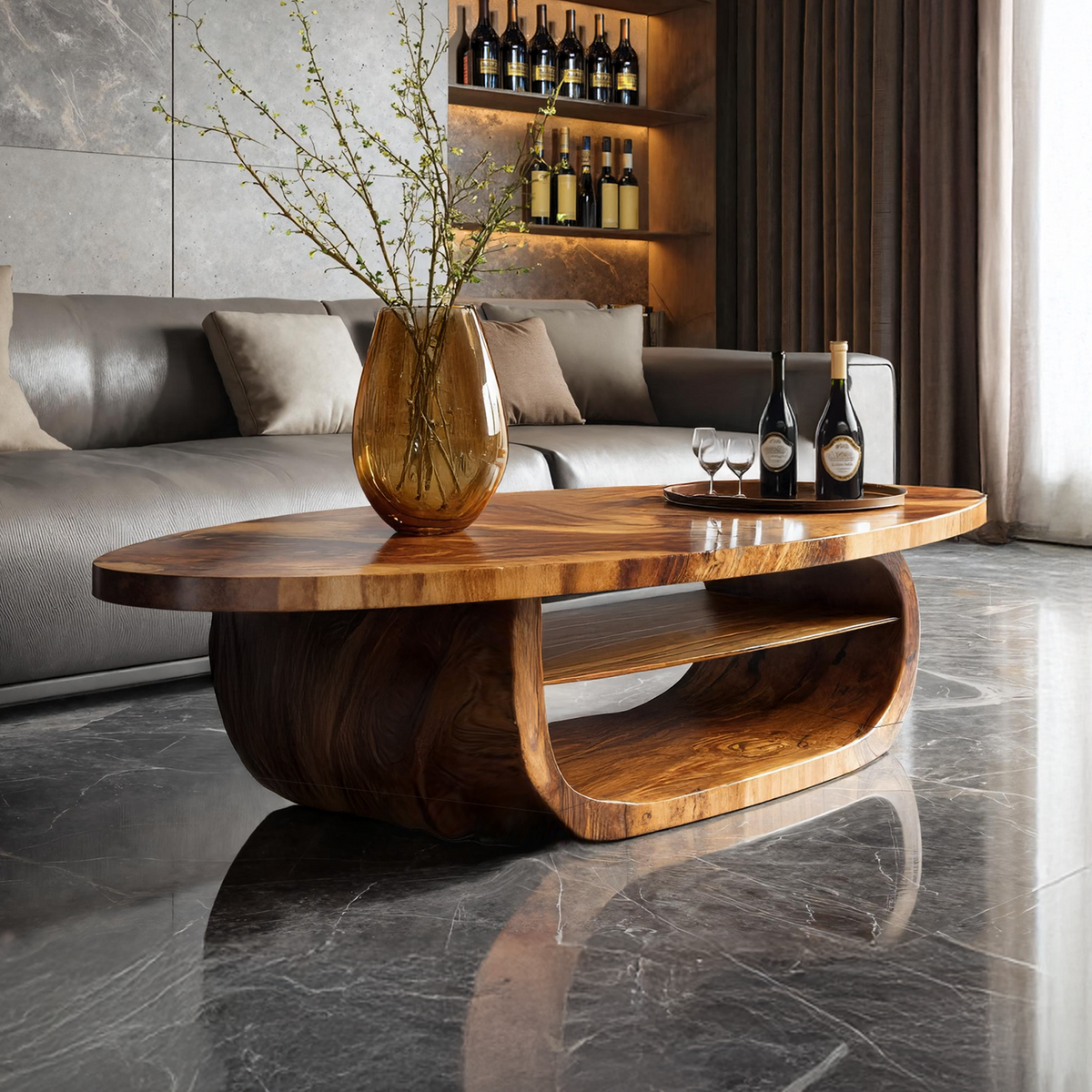 Modern Solid Wood Low Coffee Table For Living Room Furniture Decor – ET ...