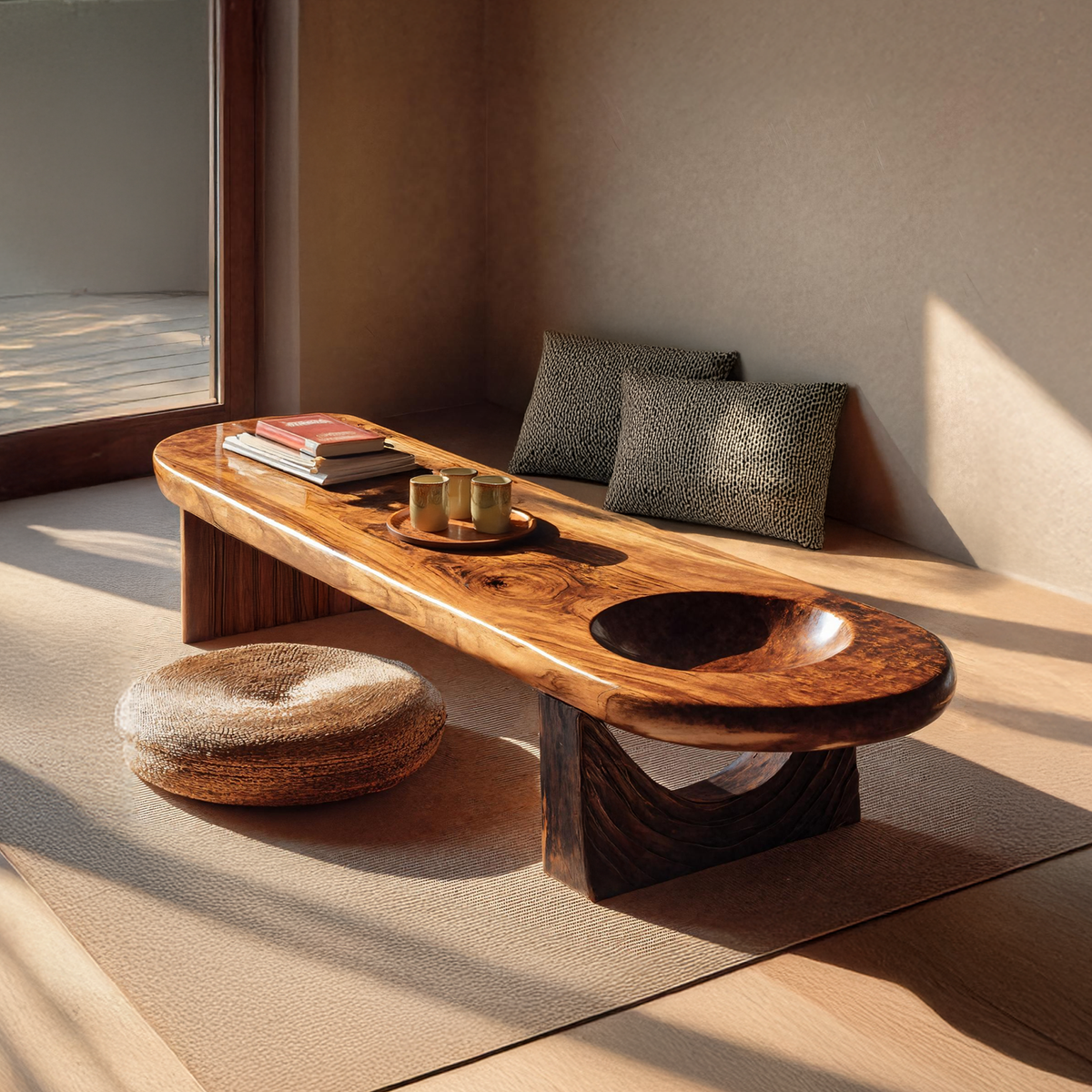 Mid Century Handcrafted Live Edge Coffee Table For Furniture Decor – ET ...