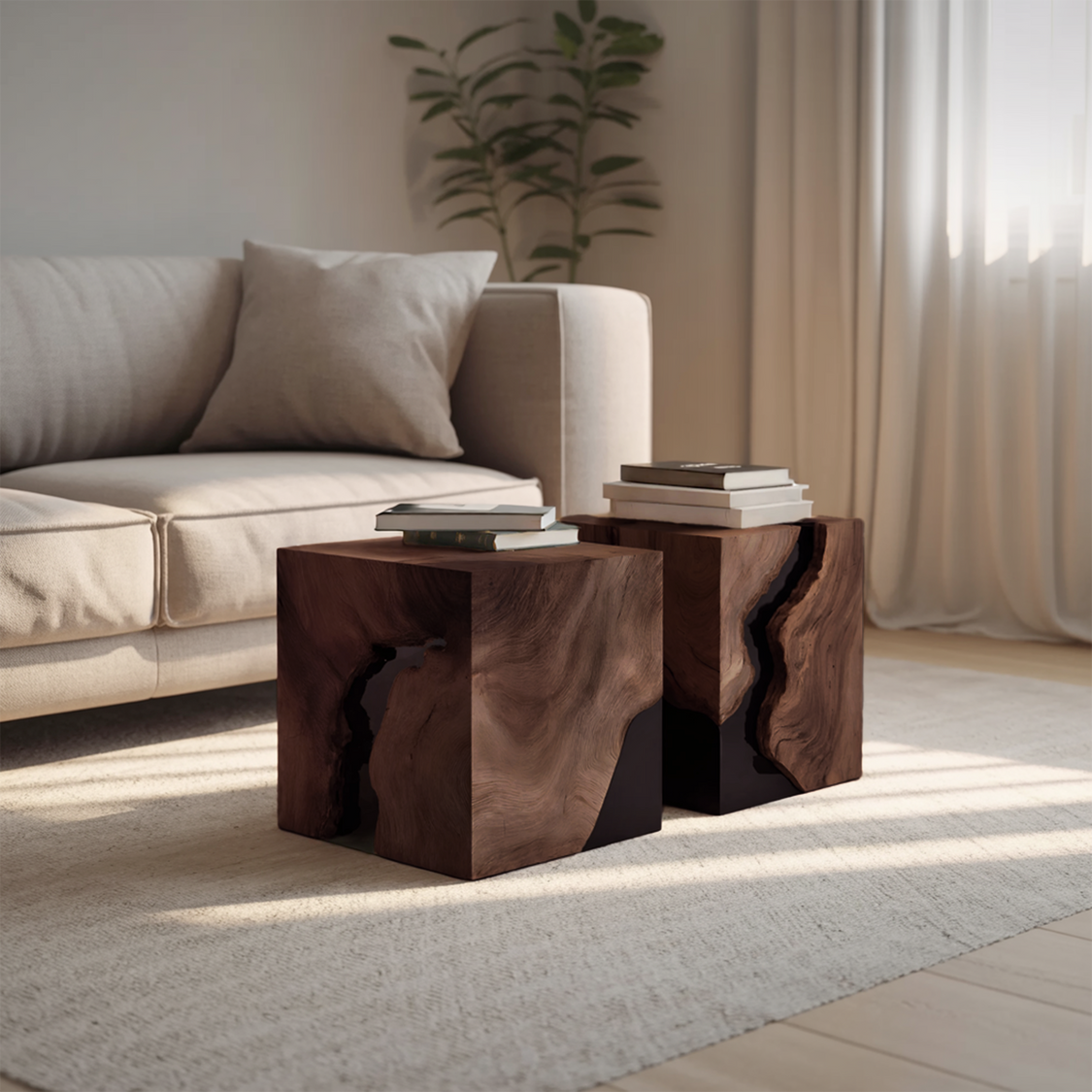 Modern Solid Wood Square Coffee Table For Home Style – ET Woodcrafts